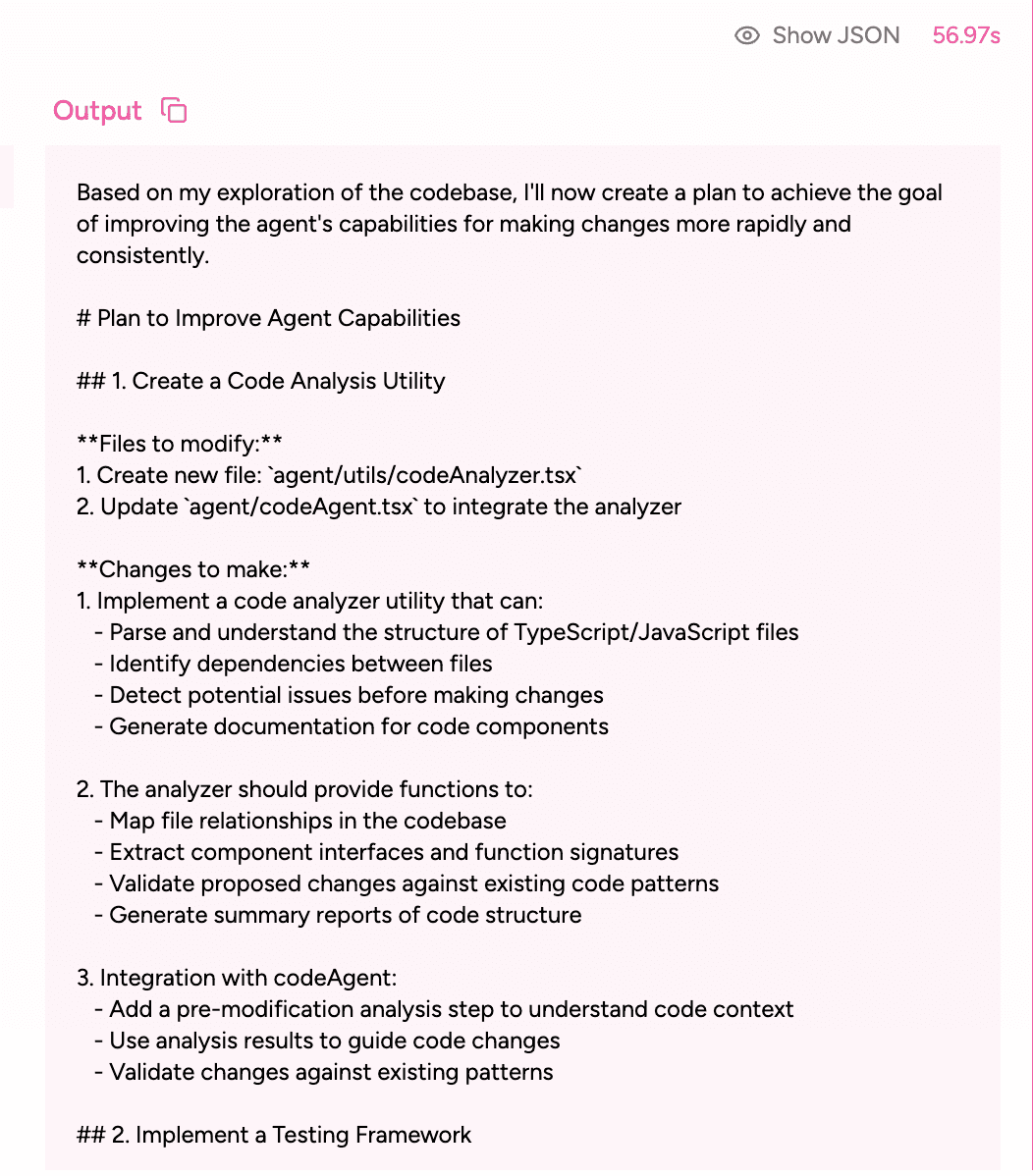 Self-modifying code agent